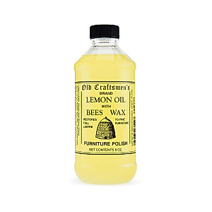 Old Craftsmen's Lemon Oil with Bees Wax Wood Furniture Polish 8oz