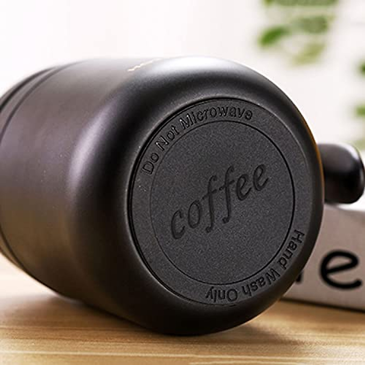 12oz/18oz Insulated Coffee Mug with Handle and Lid, Double Wall Vacuum Stainless Steel Coffee Travel Mug, Tumbler Cup，Reusable and Durable Travel Coffee Cup Thermal Cup, Black 18oz