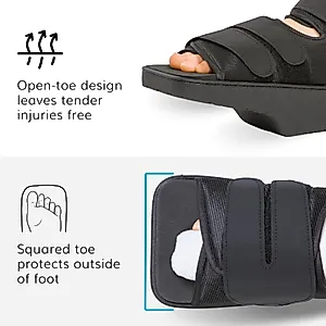 Forefoot Off-Loading Healing Shoe - Non-Weight Bearing Medical Boot for Diabetic Foot Ulcer Protection, Metatarsalgia Pain and Post Bunion, Mallet or Hammer Toe Surgery (Medium)