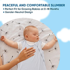 Baby Bamboo Sleep Sack - 0.5 TOG Organic Sleeveless Wearable Swaddle Blanket Bag for Boy Girl - for 68-74°F Room (Grey, 6-18 Months)