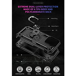 Phone Cases Designed for iPhone 14 Pro Case with Screen Protector Ring Stand Magnetic Kickstand ip14 i14 i x14 Fourteen 14S Pro 14Pro Pro14 Phone Case Cover Black