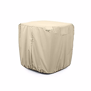 Covermates Air Conditioner Cover - Light Weight Material, Weather Resistant, Elastic Hem, AC & Equipment-Khaki