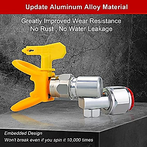 Airless Paint Spray Gun Swivel Joint Compatible with Graco 235486 7/8 Inch Thread 360 Degree Rotation