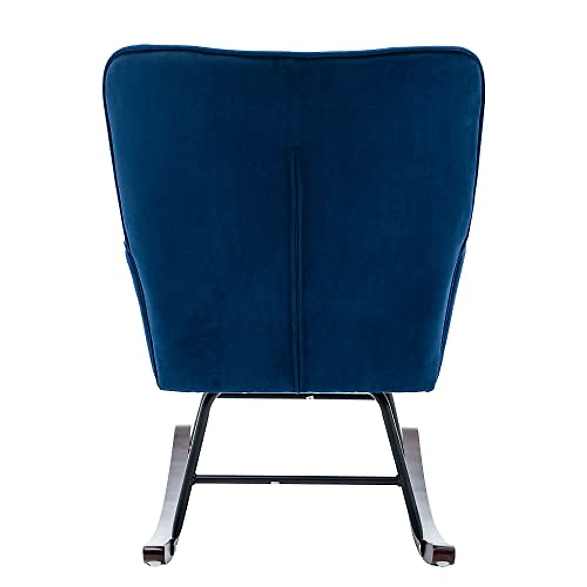 HomSof Modern Rocking Nursery Upholstered Accent Rocker Chair for Living Room, One Size, Navy