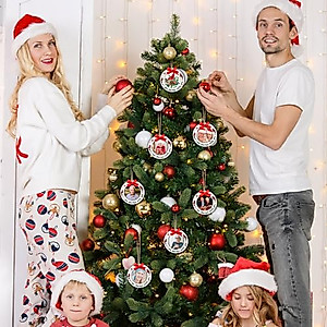 Blulu 24 Pieces Christmas Red Cardinal Picture Frames Ornaments Wooden Cardinal Photo Ornaments I Am Always with You Ornaments for Xmas Tree Decoration Cardinal Sympathy Memorial Gifts