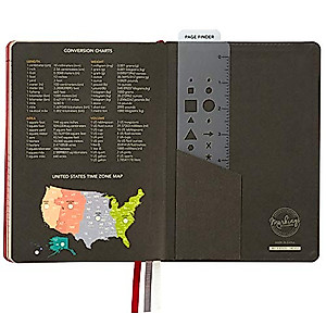 C.R. Gibson Black Leatherette Dot Grid Notebook Journal, 6'' W x 8.5'' L, 240 Pages, Bulleting Log (MJ127-20191A)