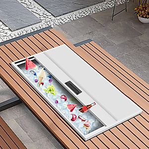 Drop in Ice Chest 104L Drop-in freezer Stainless Steel Ice Cooler Double-walled Design Built-in Thickened Foam Outdoor Kitchen for Cold Wine Beverage