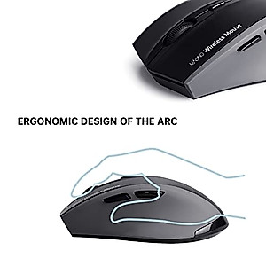 MAONO Wireless Keyboard and Mouse Combo, 2.4G USB Wireless Keyboard Mouse Full Size with Mouse Pad for Laptop, PC, Compatible with Mac, Windows XP/7/8/10, Long Battery Life(Battery Included)