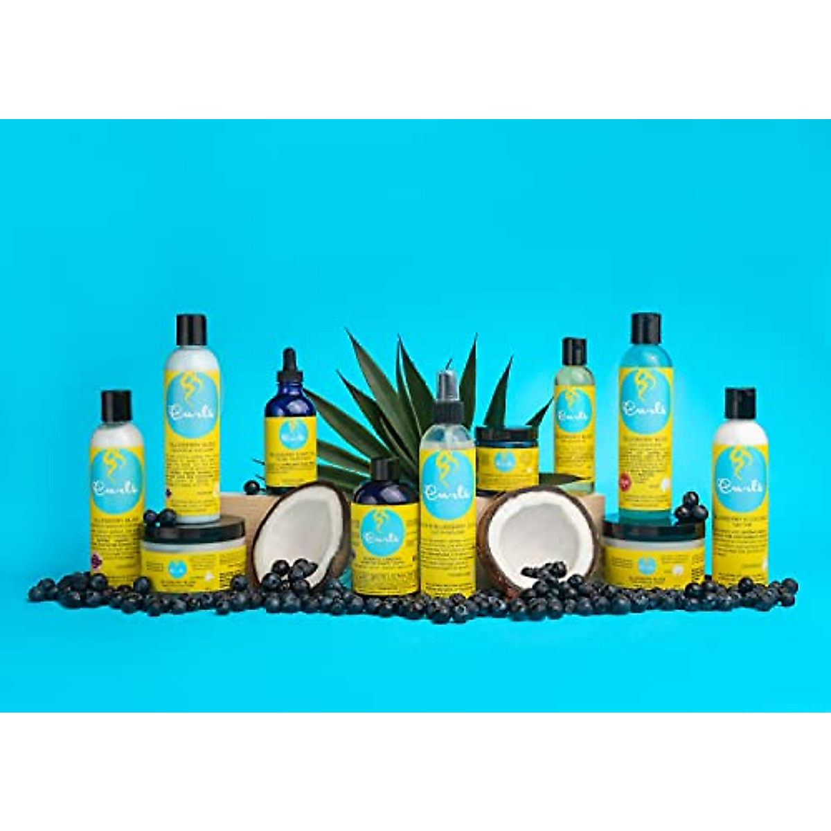 Curls Blueberry Bliss Reparative Hair Wash - 8 oz, Encourage Balanced Scalp, Rich and Creamy Sulfate-Free Cleanser, For Wavy, Curly, and Coily Hair Types