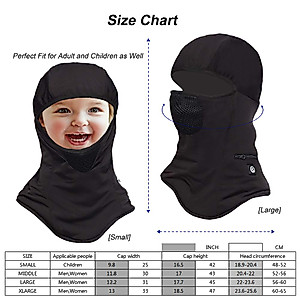 Battery Balaclava Face Ski Mask,Windproof Heated Hat Motorcycle,Riding Women Men Black