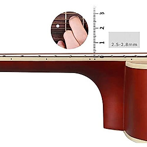 MUWIZ Guitar Kit, String Instrument Electronic Guitar 38inch Beginner Acoustic Guitar, Starter Kit, Cutaway Guitar of Solid Wood Veneer, Comes with A Guitar Backpack (Color : N, Size : 38inch)