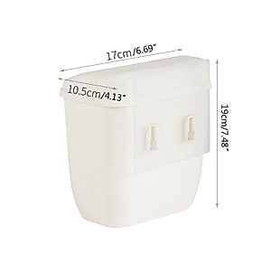 IWOMA Wall Mounted Trash Can with Removable Lid Waste Paper Storage Bedroom Bathroom Office Garbage