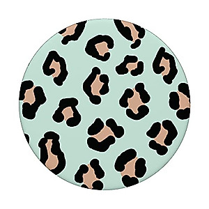 Cute Animal Mint Green Cheetah Print Leopard Design PopSockets Swappable PopGrip