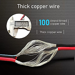 Pixelman (14AWG 5ft Red/Black RCA to Speaker Wire,Speaker Bare Cable to RCA Plug Adapter,Heavy Gauge 14 Gauge Speaker Wire RCA Jacks Speaker Cord,Speaker Cable Connector for Amplifier TV Subwoofer