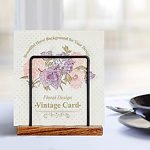 Acacia Wood Napkins Holder with Metal Wire, Standing Napkin Holder for Table, Kitchen & Dining Room Décor