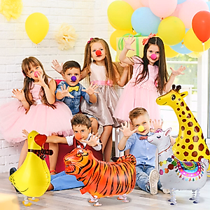 40 Pcs Walking Animal Balloons Dog Dinosaur Cow Balloons Farm Animal Balloons Animal Theme Birthday Party Decor for Kids' Party Supplies