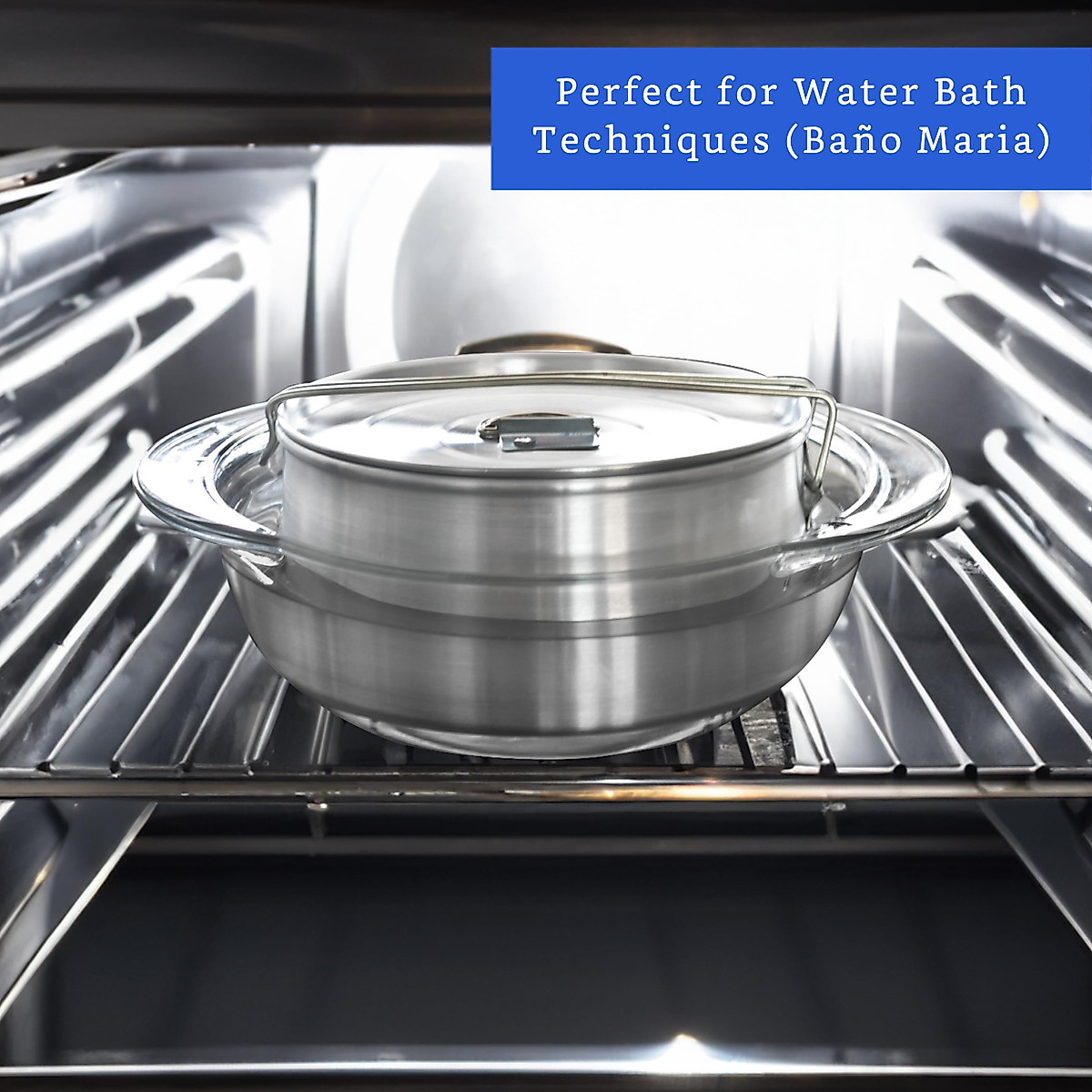 GLOBE ROCKET Flan Mold with Lid (8.2 x 3.2in) - Authentic Mexican Flan Pan with Lid - Flanera para Baño Maria - Molde para Flan Baño Maria - Flan Molds for Baking