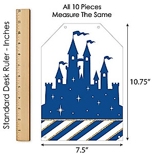 Big Dot of Happiness Royal Prince Charming - Hanging Vertical Paper Door Banners - Baby Shower or Birthday Party Wall Decoration Kit - Indoor Door Decor