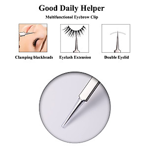 ericotry 1Pcs Stainless Steel Pointed Tweezers Ingrown Hair Tweezer Blackhead Remover Splinter Tweezer