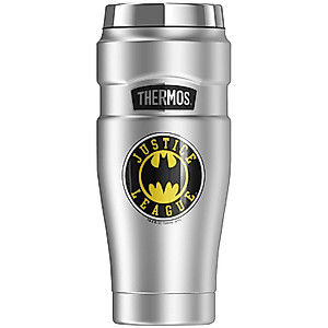 Batman Batman Athletic Logo, THERMOS STAINLESS KING Stainless Steel Travel Tumbler, Vacuum insulated & Double Wall, 16oz