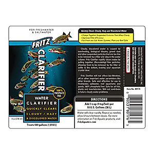 Fritz Aquatics 80176 Fritz Water Clarifier for Fresh and Salt Water Aquariums, 8-Ounce