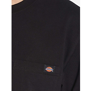 Dickies Men's Long Sleeve Heavyweight Crew Neck, Black, Large
