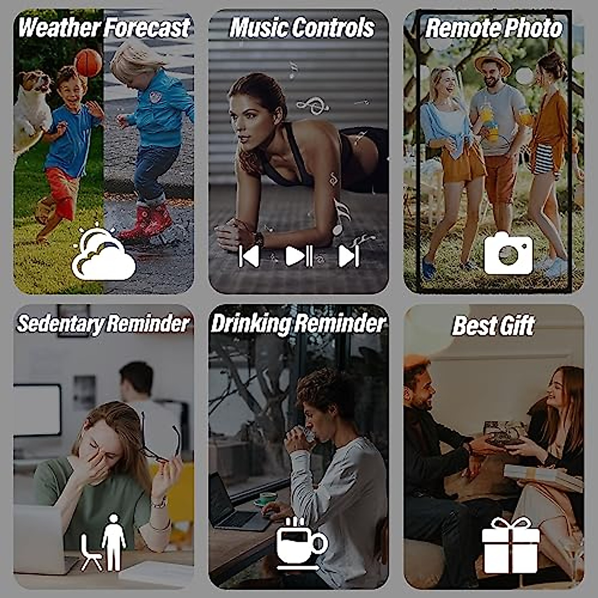 FILIEKEU 𝑯𝒆𝒂𝒓𝒕 𝑹𝒂𝒕𝒆 𝑺𝒎𝒂𝒓𝒕𝒘𝒂𝒕𝒄𝒉𝒆𝒔 Men Women Temperature Sleep Monitoring Fitness Smart Watch Bluetooth Call Waterproof 100 Sport Activity Trackers Calories for Android iOS Phone