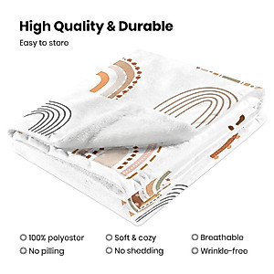 Youltar Personalized Baby Blanket with Rainbow Pattern Girl Name Custom Soft and Comfortable for Girls Newbornses sentials, Kids