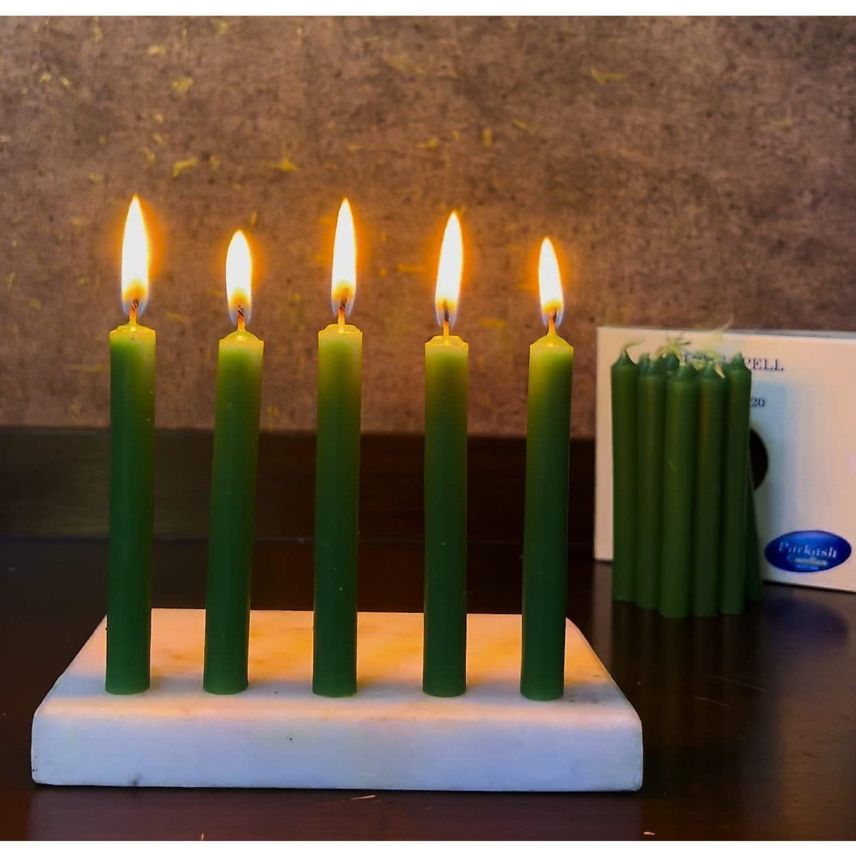 PROSPERRO LUMO by Parkash Candles Chime Candles/Stick Candle/Spell Candle Set of 40 | Ritual Spell Candle | Unscented (Green)