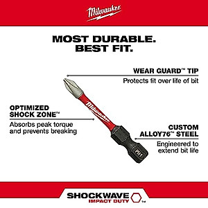 Milwaukee Electric Tool 48-32-4004 Shockwave Heavy Duty Impact Driver Bit Set, 32 Pc