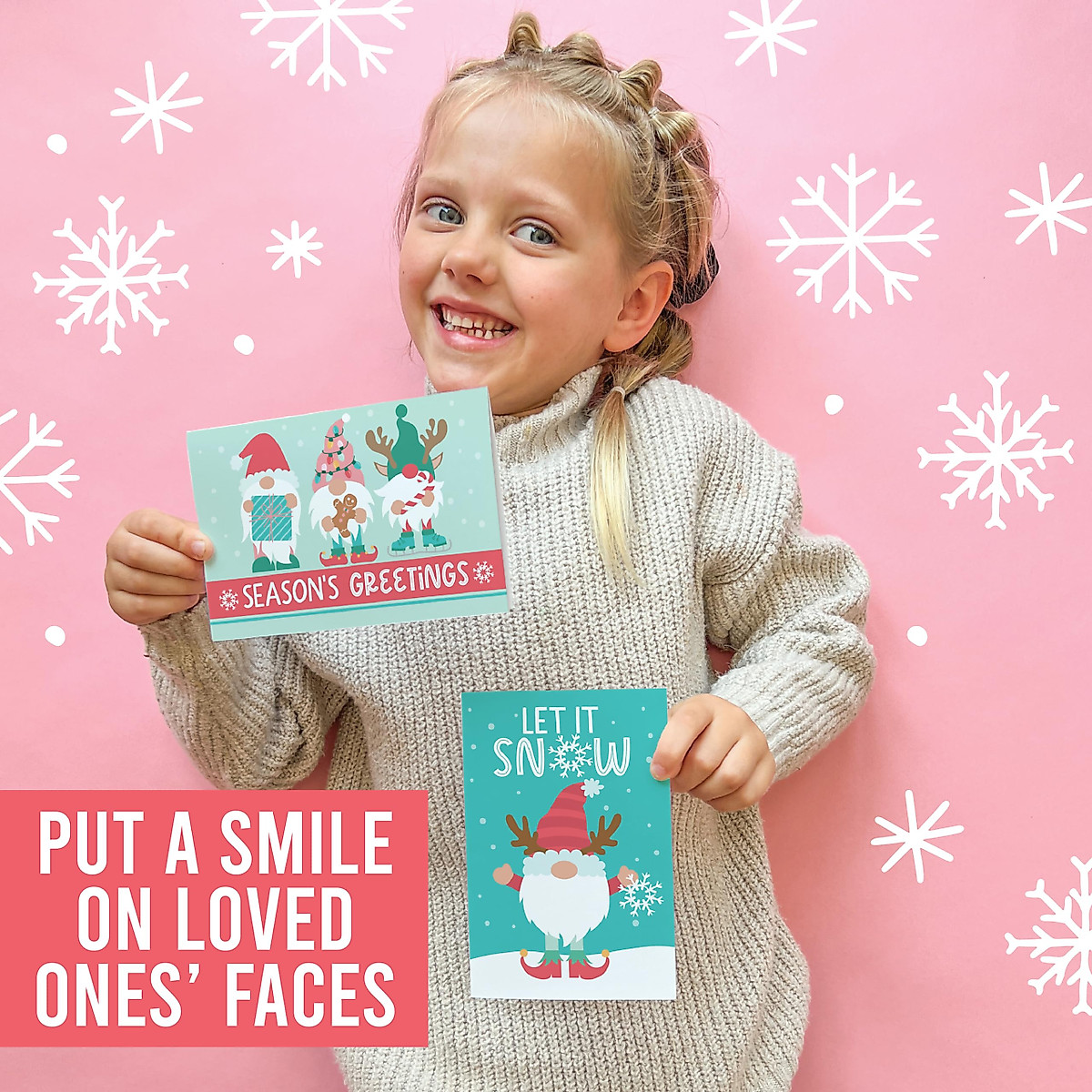 Hadley Designs 24 Christmas Cards with Envelopes - Blank Holiday Cards with Envelopes for Family, Friends & Business, Made in the USA (Gnome)