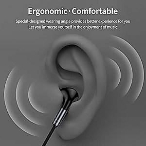 Jiunai USB C Headphone for Samsung S23, in-Ear Wired Digital Type C Ear Buds Noise Isolating Bass Driven Stereo Earphones with Mic Headset for Galaxy S22 S21 Ultra Z Fold 4 OnePlus 10T Pixel 7 Pro