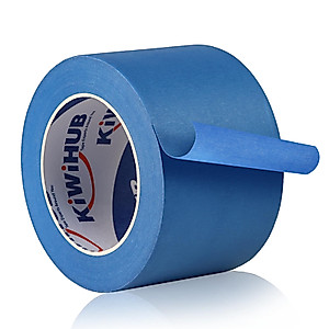 KIWIHUB Wide Blue Painters Tape, 3in x 55Y, Blue Masking Tape for Painting, Laser Cutting/Engraving & 3D Printing, 21-Day Clean Removal
