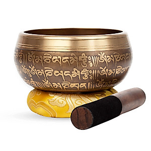 Large Singing Bowl and Tingsha Cymbals Bells Combo