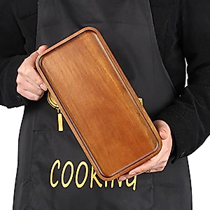 Small Wooden Platter Best Charcuterie Board Acacia Wood Serving Trays Cheese Boards Cake Appetizer Plates Kitchen Charcuterie Platters for Food Dish Rectangular Dessert Snack Decorative Tray