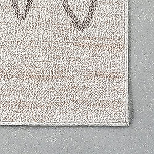 nuLOOM Miriam Machine Washable Geometric Diamond Area Rug, 8' x 10', Beige