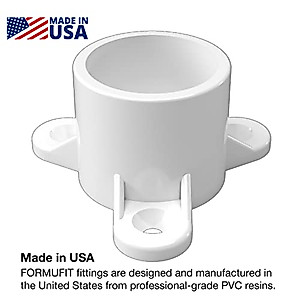 FORMUFIT F034ECT-WH-10 3/4" Furniture Grade Table Screw Cap in White, 1.05" ID, PVC (Pack of 10)