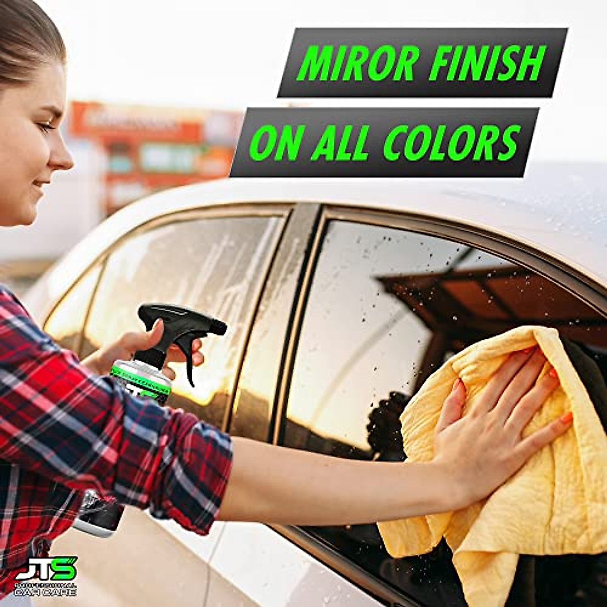 Car Wax with Carnauba Wax Liquid Spray Wax for Car Hybrid Hydrophobic Car Polish and Car Shine Spray Spray Wax Car Sealant & Paint Protection Fast Auto Car Wax Spray Coating (16 Fl Oz)