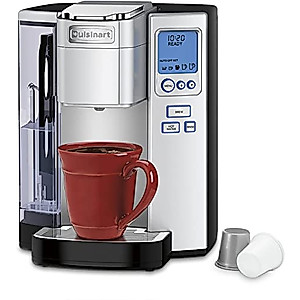 Coffee Maker by Cuisinart, Single Serve 72-Ounce Reservoir Coffee Machine, Programmable Brewing & Hot Water Dispenser, Stainless Steel, SS-10P1
