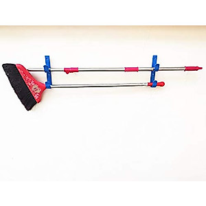 4 PCS Set Wide Pool Pole Hangers Heavy Duty Blue Aluminium Holder Hooks with Screws Perfect Hook Holders for Swimming Pool,Telescopic Poles,Skimmers,Nets Brushes,Vacuum Hose,Garden Equipment Etc