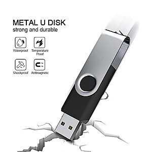 HWJK USB 2.0 128MB Flash Memory Stick Drive Swivel Thumb Drives Bulk 10 Pack, with LED Indicator, 10 x Removable White Labels (10PCS 128MB Blue)