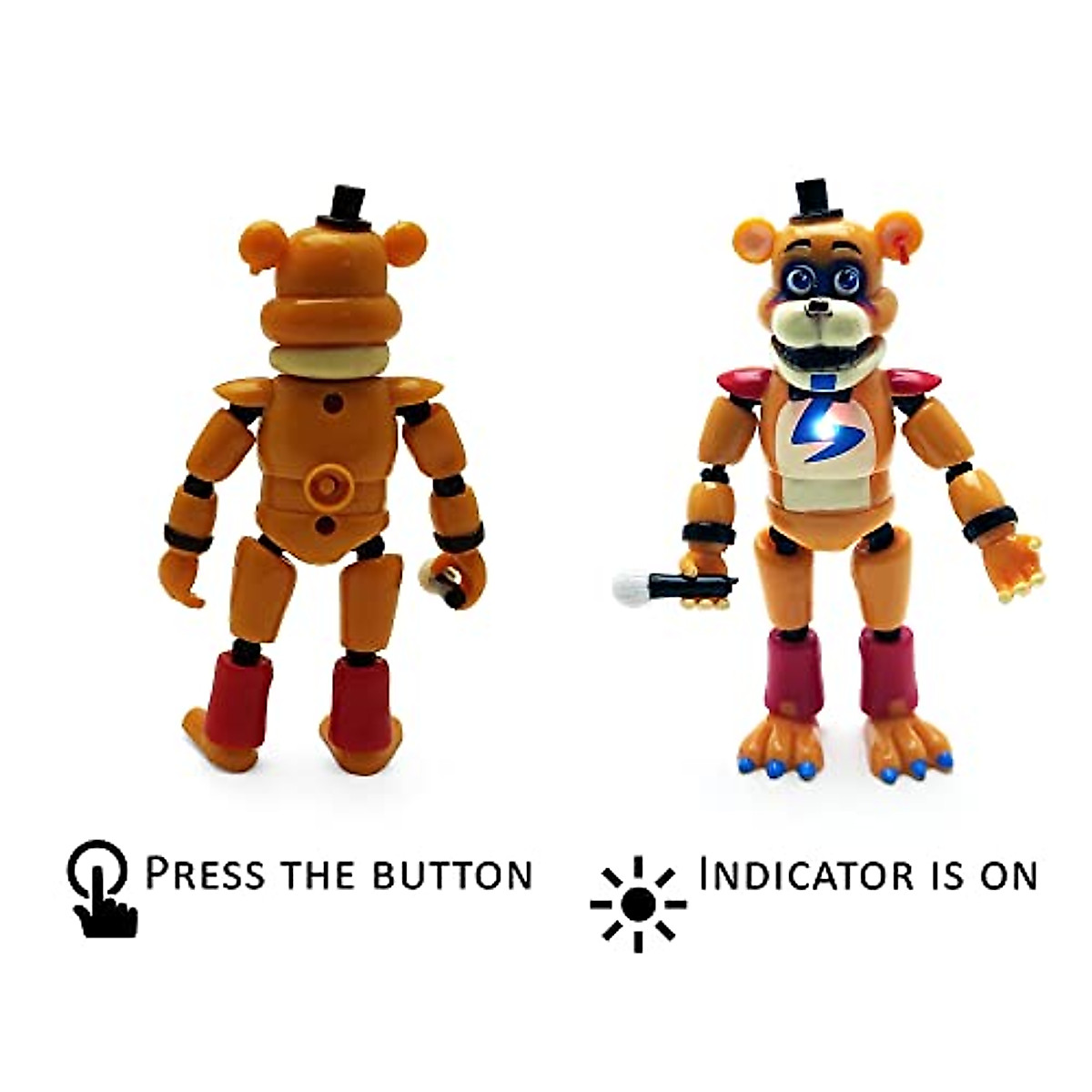 Toysvill Set of 5 Figures Inspired by Five Nights at Freddys/FNAF Security Breach/Action Figures Toys/Toy Dolls for All Children/Toys Gifts