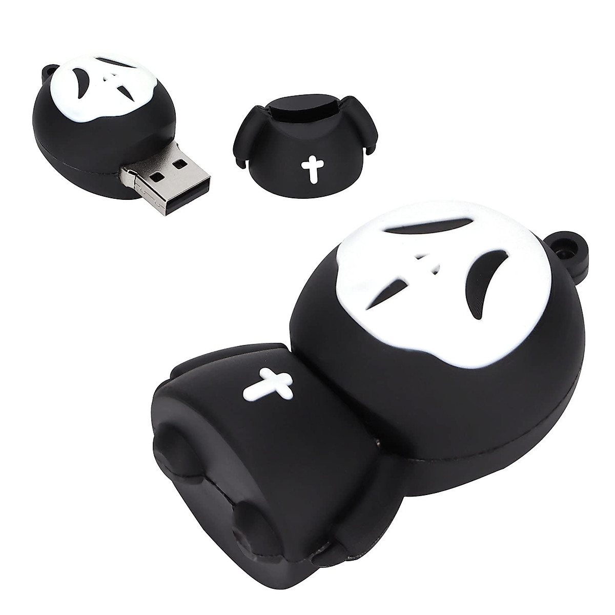 USB Flash Drive USB2.0 Memory Stick, Faceless Ghost Cartoon U Disk Drive Storage High Speed Thumb Drive, Data Transmission Portable for Computer/Laptop (64GB)