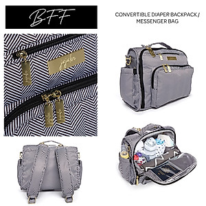 JuJuBe Diaper Bag, Travel Backpack and Large Tote with Portable Changing Pad, Stroller Hooks & Pockets for Baby Bottles, Diapers, Pacifier, Snacks, and Daily Essentials, BFF - Queen of The Nile