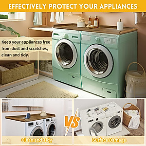 Washer Dryer Countertop, Laundry Countertop, Laundry Cover for Washer and Dryer Wood, with Edge Rails 27.5" x 54", Release Your Laundry Room, Table Top for Washer and Dryer - Walnut (Retro Brown)