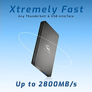 OWC 4.0TB Envoy Pro FX Thunderbolt 3 + USB3.2 Gen 2 USB-C Portable NVMe SSD up to 2800MB/s