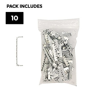 AMS Large No Nail Sawtooth Picture Hangers - Nickel Plated 10-Pack