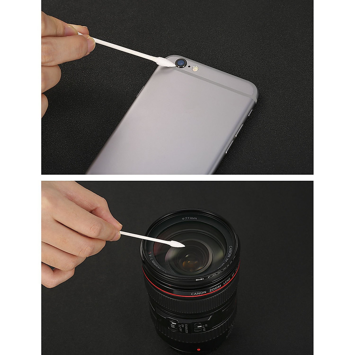 400 Pcs Cotton Swabs Cotton Tipped Applicator Double Tipped with Cardboard Handles (Pointed and Spiral Tip, Pointed and Round Tip)