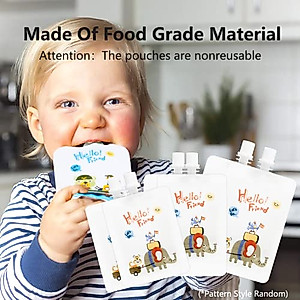 Haosie Baby Food Pouch Filler Set, Fruit Puree Pouch Filling Station, Squeeze Station Baby Food Pouch Maker, Safe and Portable, for Babies and Toddlers, 6 Pouches (nonreusable) for Free (Green)