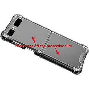 Clear Case for Galaxy Z Flip,Z Flip 5G Case,Ultra Thin Crystal Soft TPU Rubber Scratch Resistant Anti-Slip Phone Case for Samsung Galaxy Z Flip/Z Flip 5G (Clear)